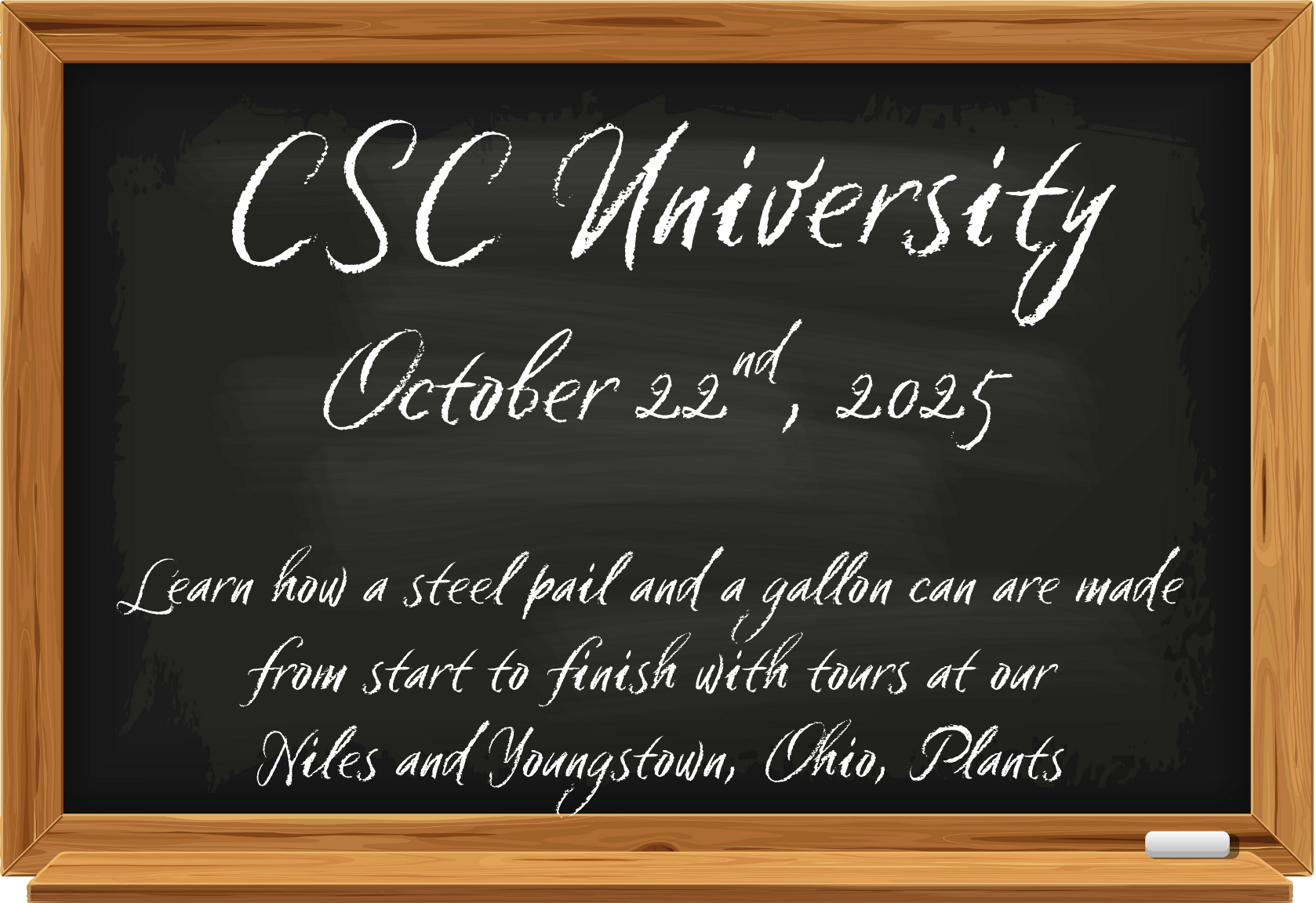 CSC University Is Back – Reserve Your Seat Now! - CSC Pails